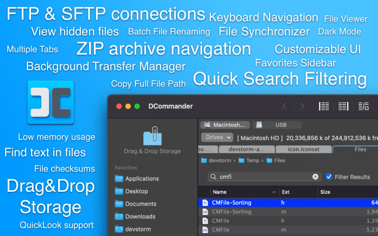DCommander - File Commander for Mac with FTP, SFTP, SCP&ZIP